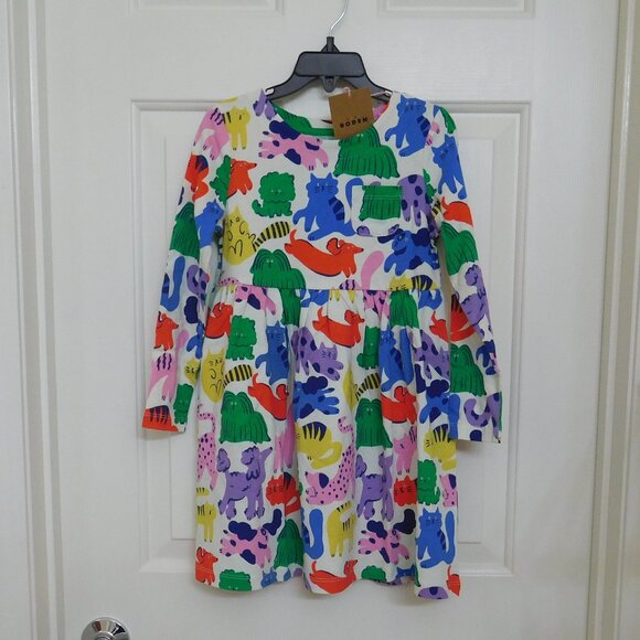 Mini Boden | Dresses | Nwt Mini Boden Rainbow Pets Cat Dog Longsleeved ...